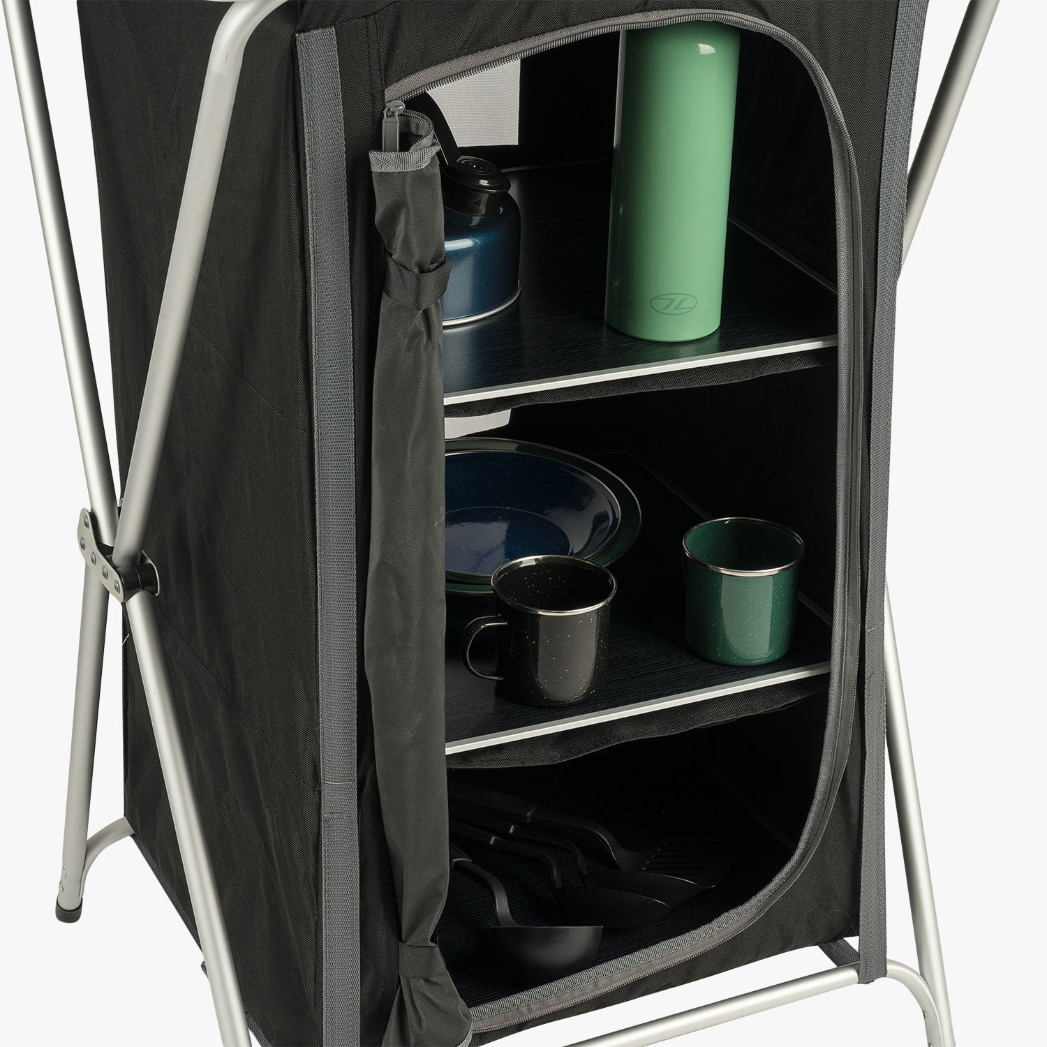 3 Shelf Folding Camping Cupboard | Highlander Outdoor
