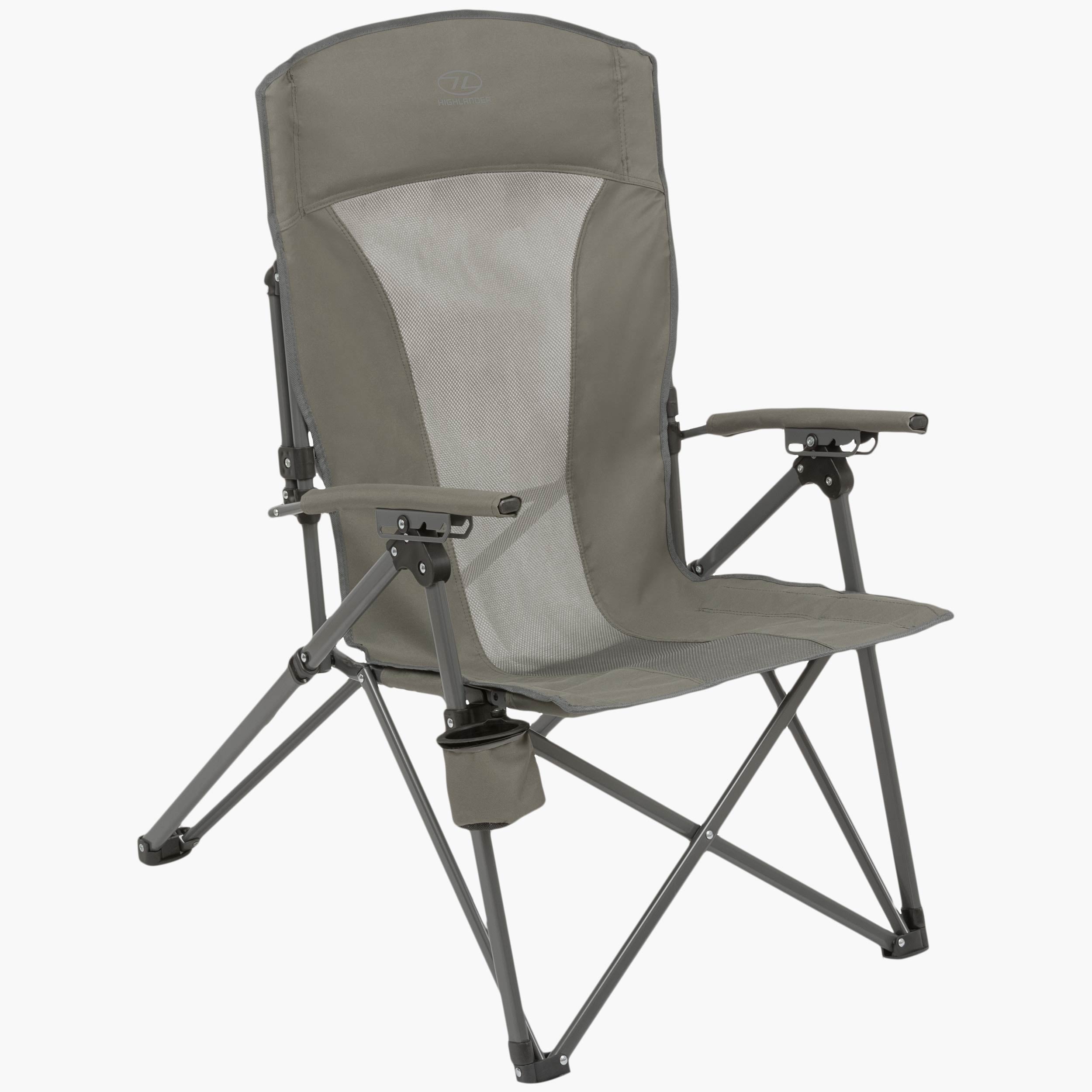 Balvenie Recliner Camping Chair, Charcoal | Highlander Outdoor
