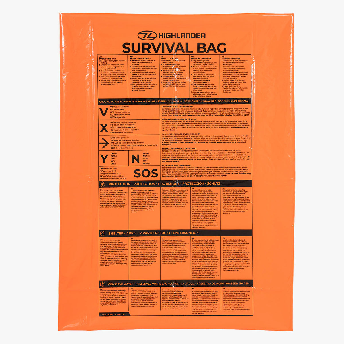 Double Survival Bivvy Bag, Orange | Highlander Outdoor