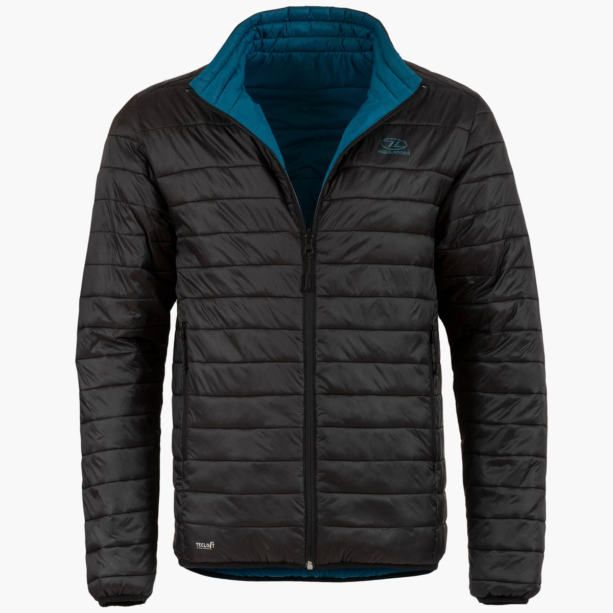 Coll Reversible Insulated Jacket, Mens, Black/Petrol, L | Highlander ...